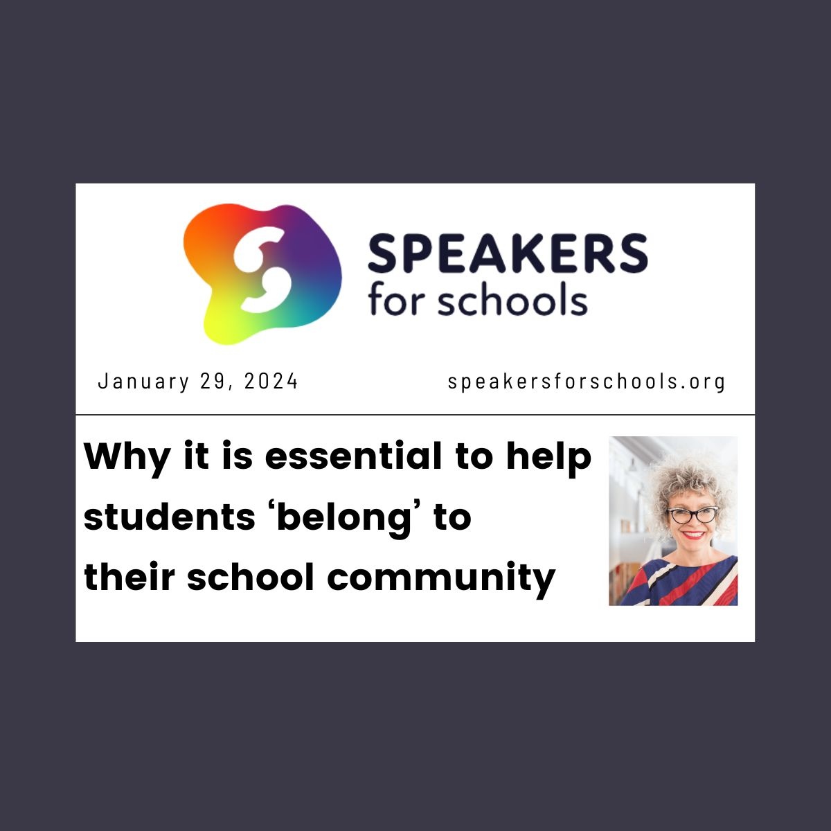 Mowbray Education Trust - Speakers for Schools Blog - Christine Stansfield